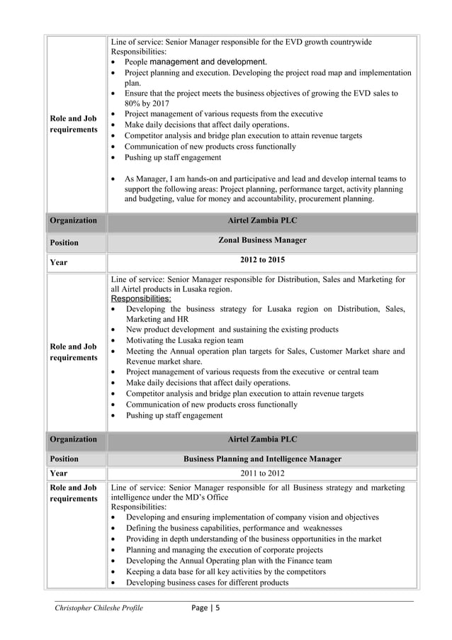 Christopher Chileshe 2016 | PDF