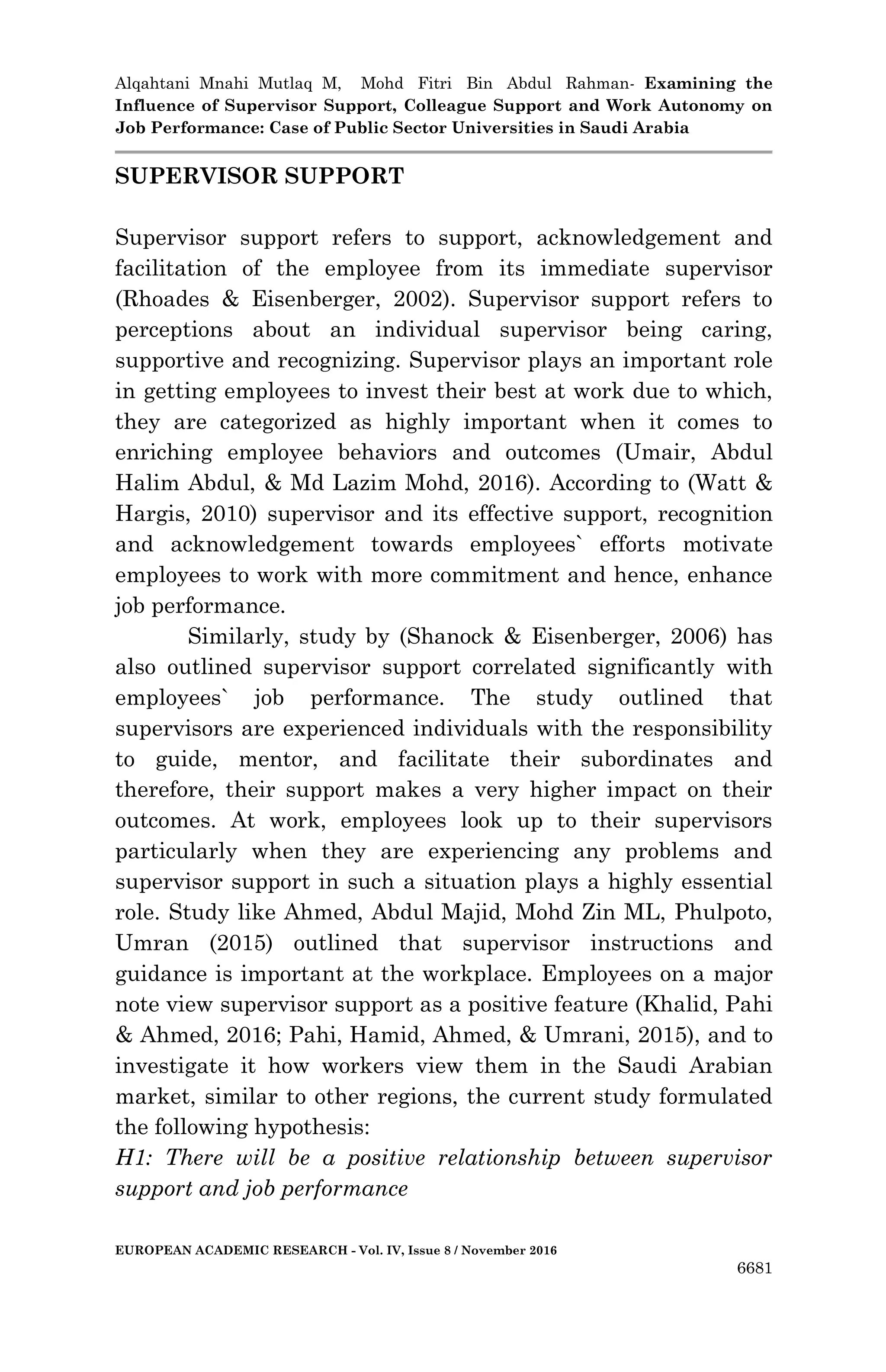 supervisor support | PDF