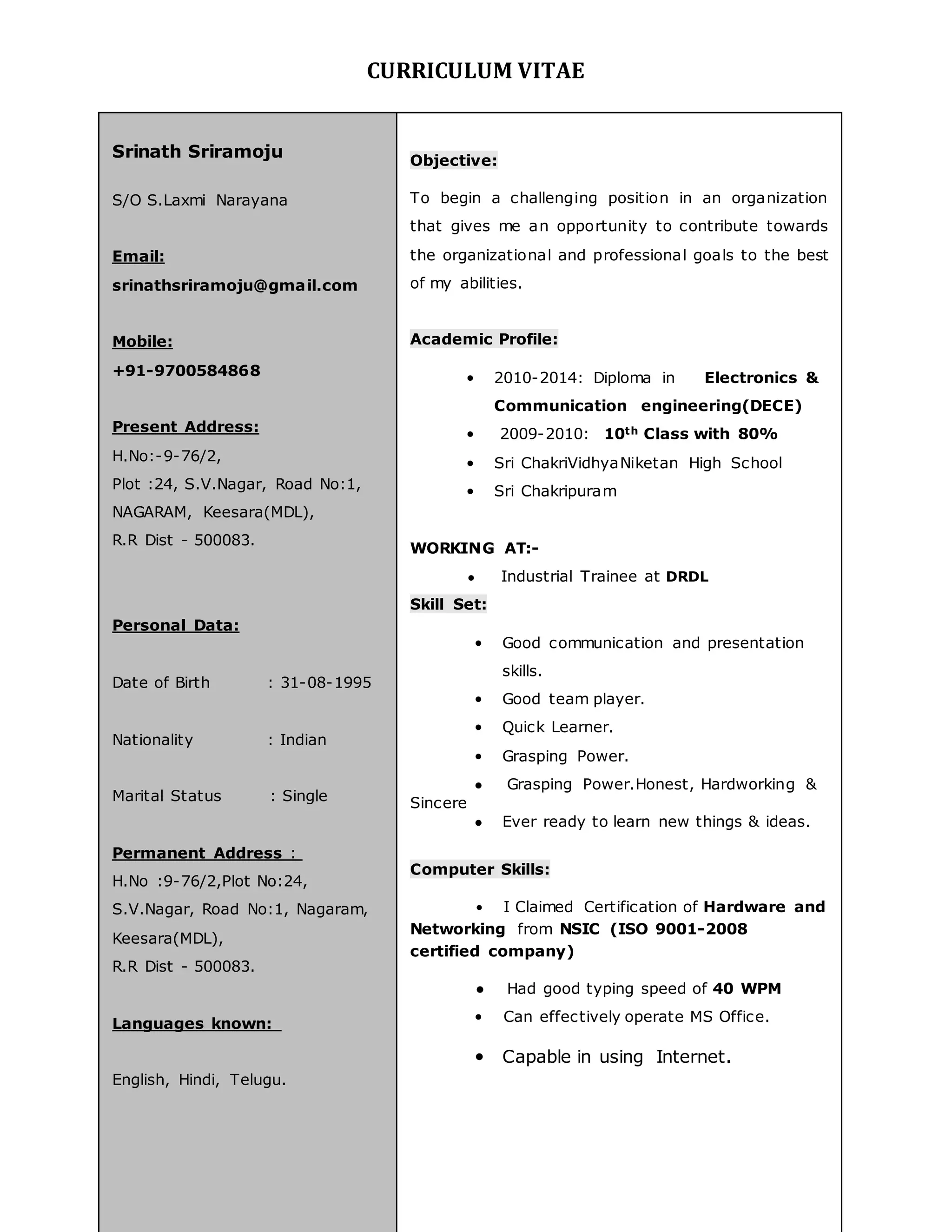 SRI Resume _2 | DOCX