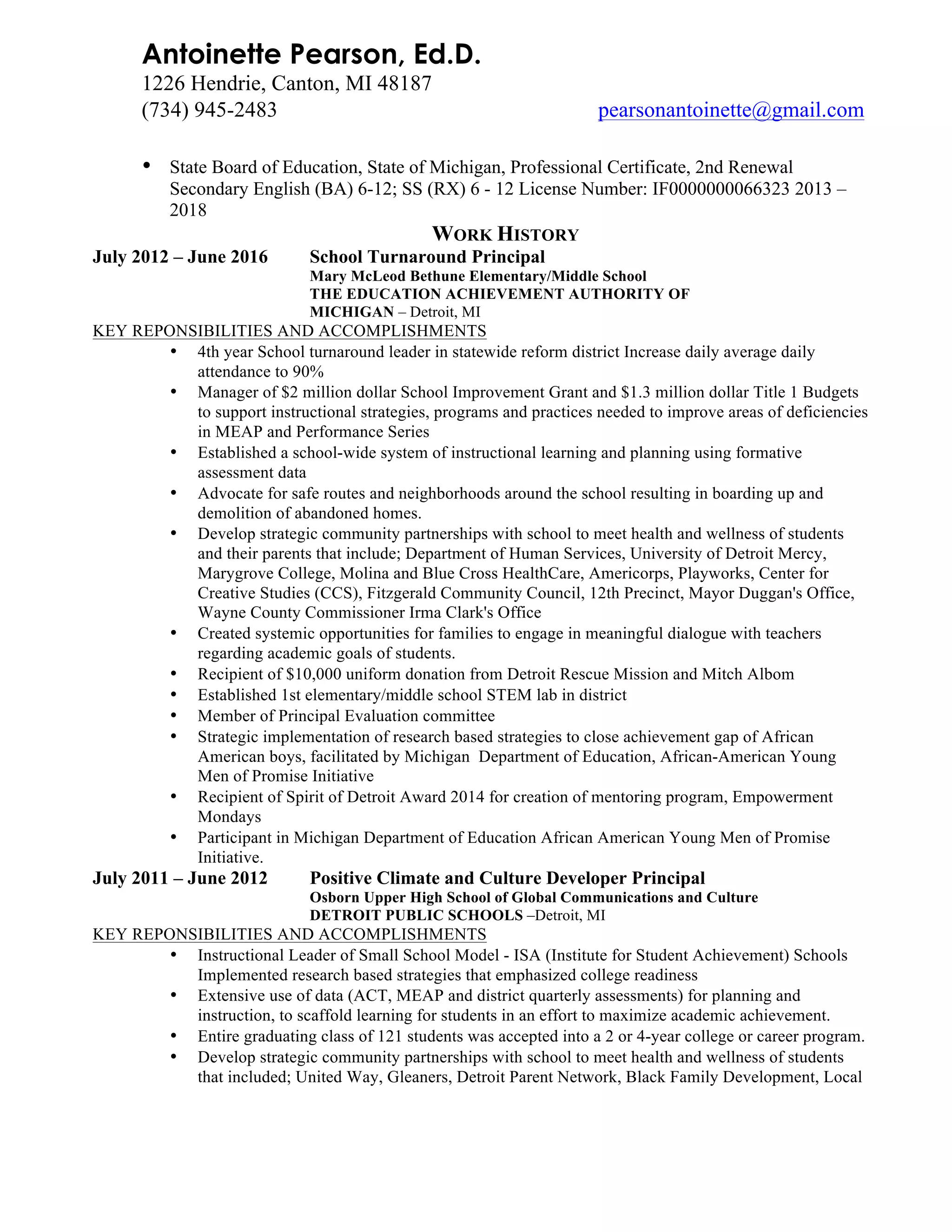 Pearson Resume | PDF