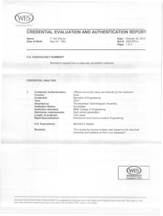 WES evaluation report | PDF