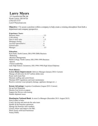 MyersL Resume | PDF