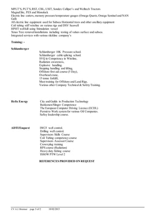 A.Bremner c.v | DOCX | Scuba Diving | Extreme Sports