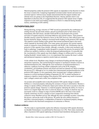 Posterior gh joint capsular contracture | PDF