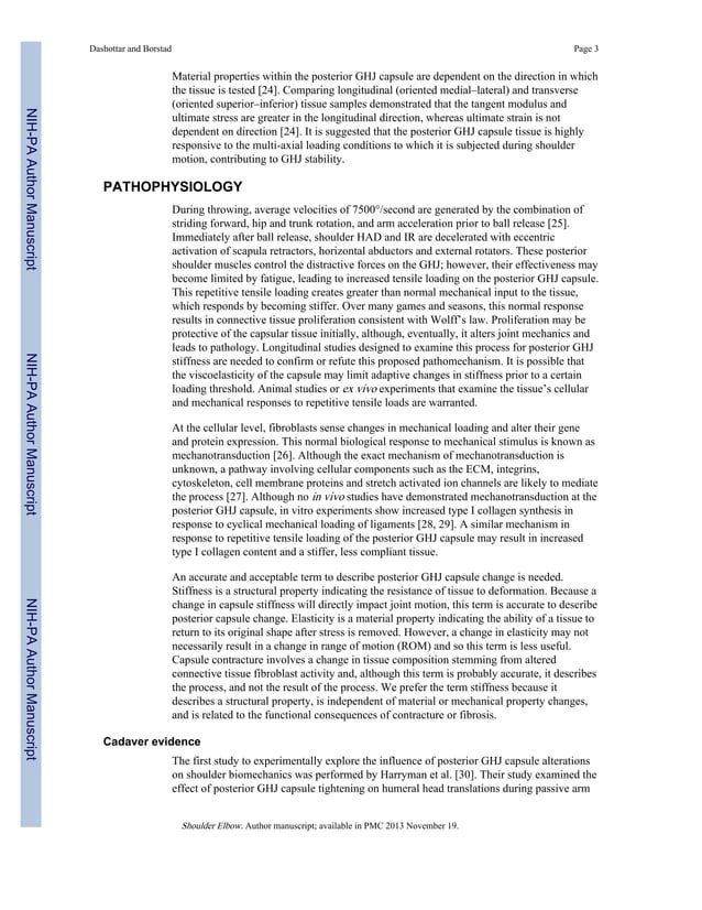 Posterior gh joint capsular contracture | PDF
