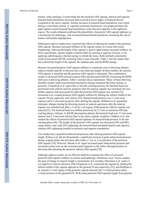 Posterior gh joint capsular contracture | PDF