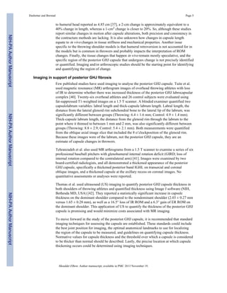 Posterior gh joint capsular contracture | PDF