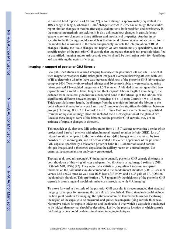 Posterior gh joint capsular contracture | PDF