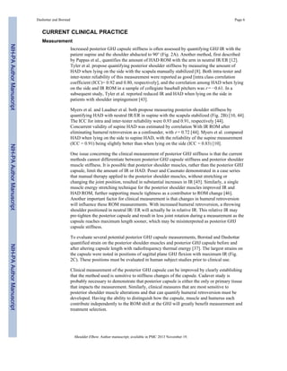 Posterior gh joint capsular contracture | PDF