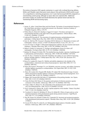 Posterior gh joint capsular contracture | PDF