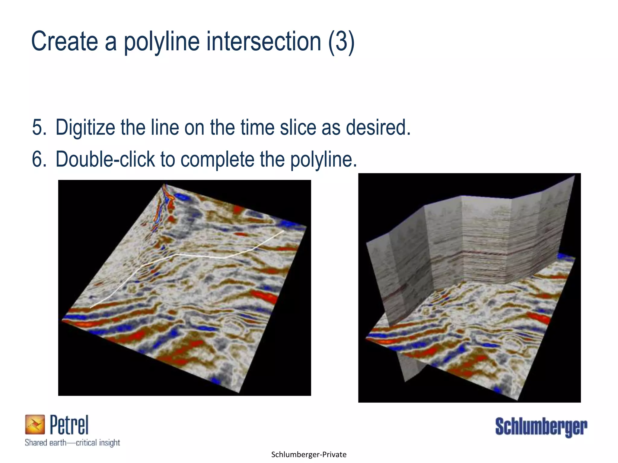 Petrel F 3 seismic intersections and data manipulation 2018 v1.1 | PPTX