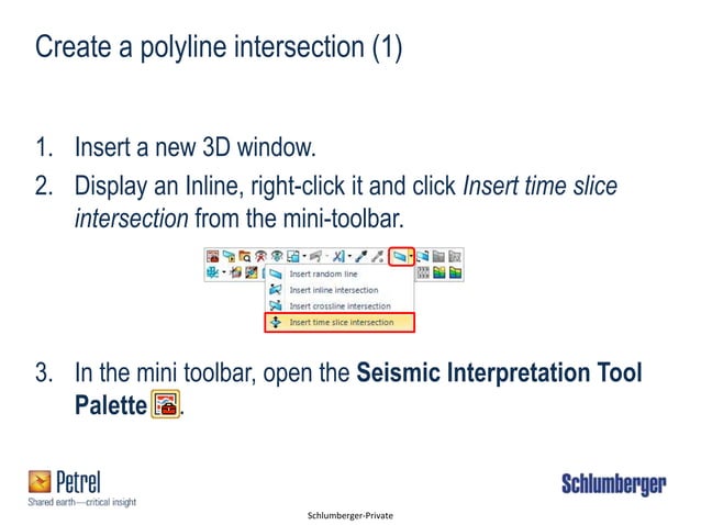 Petrel F 3 seismic intersections and data manipulation 2018 v1.1 | PPTX ...