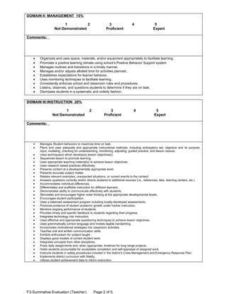 F3 teacher evaluation revised 9.25.09