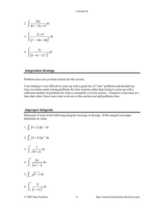 Calc ii complete_practice | PDF