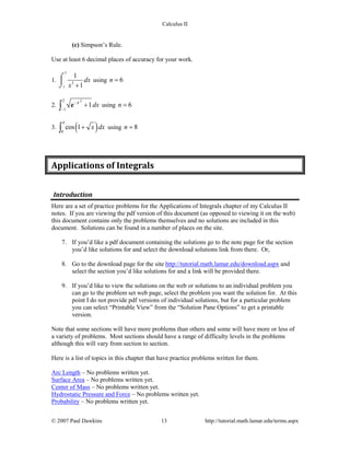 Calc ii complete_practice | PDF