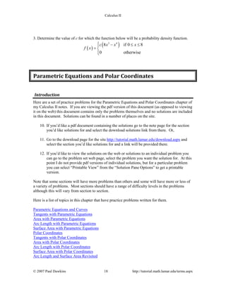 Calc ii complete_practice | PDF