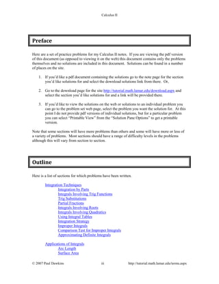 Calc ii complete_practice | PDF