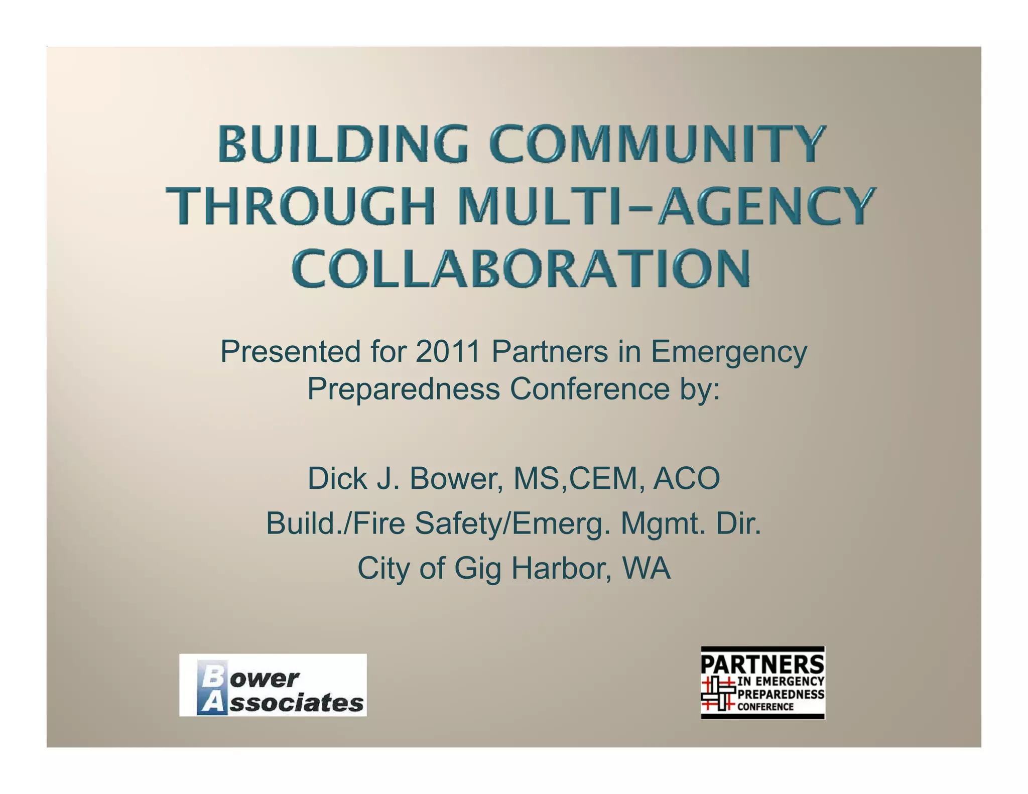 Building Community through Multi-Agency Collaboration | PPT