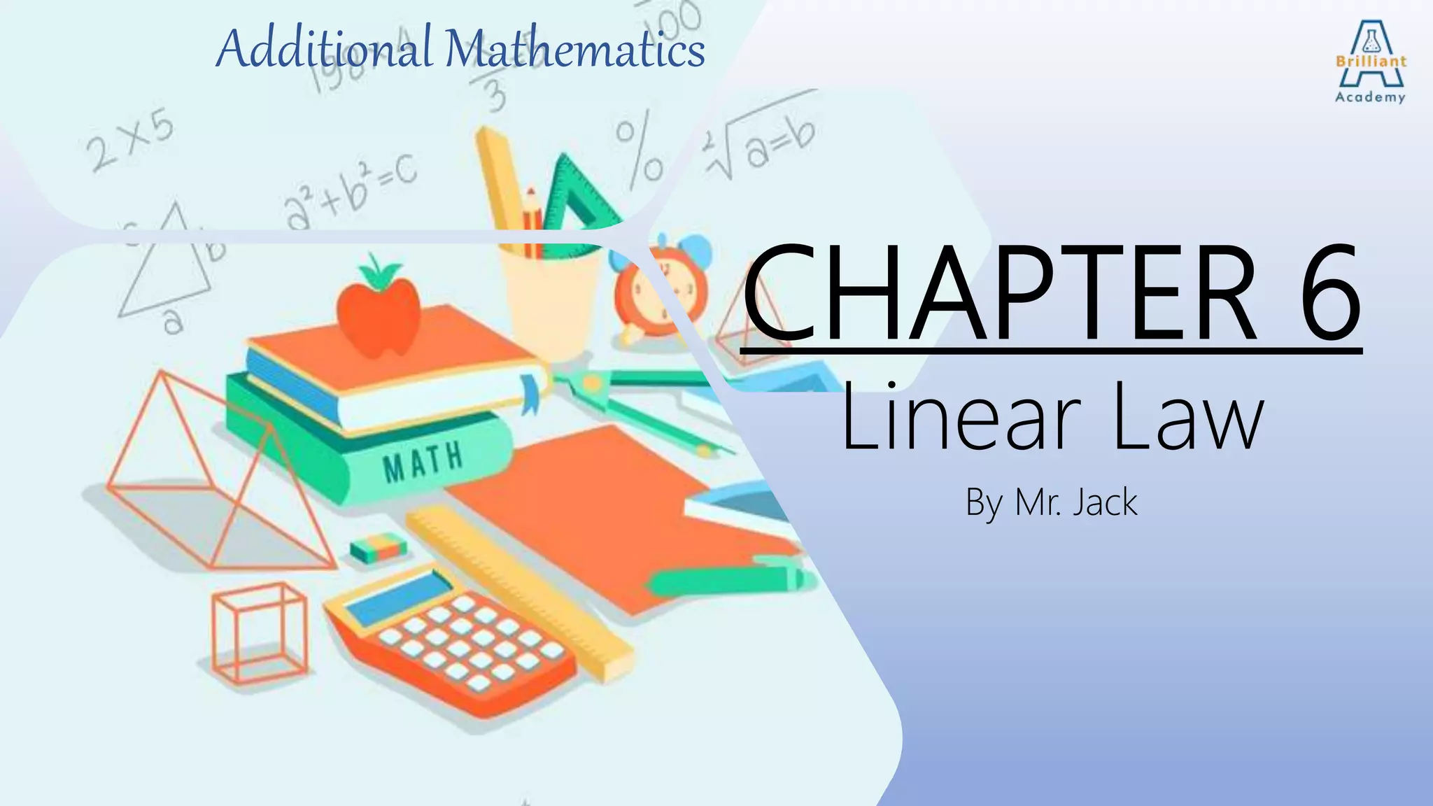 Form 4 Add Maths Chapter 6 Linear Law | PPTX