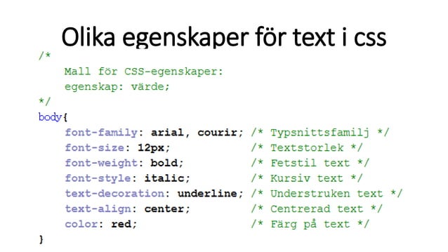 Introduktion till CSS | PPT