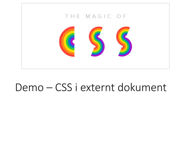 VT17 - DA355A - Introduktion till CSS | PPT