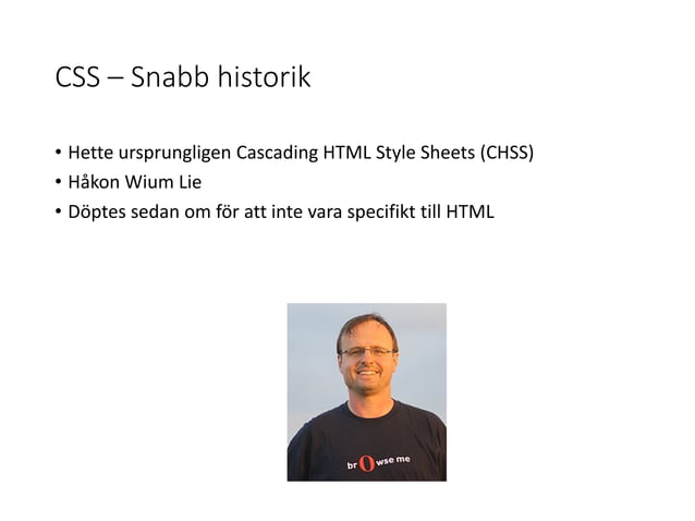 VT17 - DA355A - Introduktion till CSS | PPT