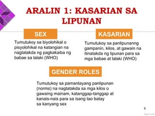 Mga Isyu sa Kasarian/Araling Panlipunan 10 | PPT