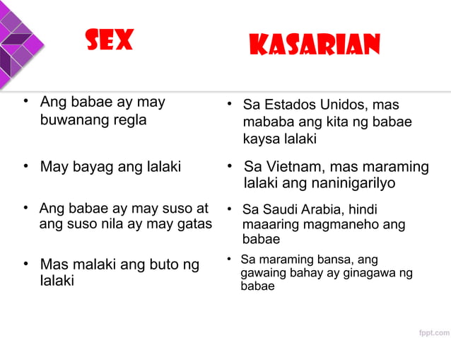Mga Isyu sa Kasarian/Araling Panlipunan 10 | PPT