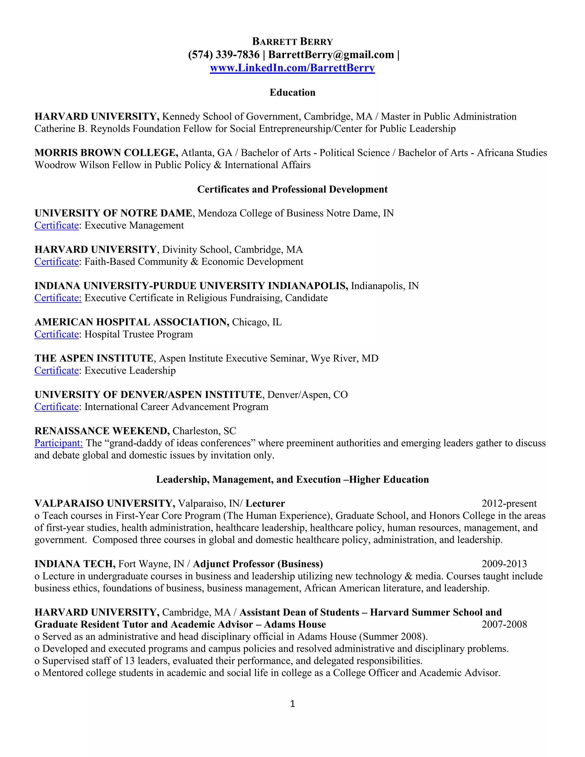 Barrett Berry Resume Gen | PDF