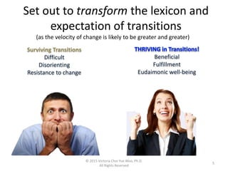 THRIVING IN TRANSITIONS: COGNITIVE, SOCIAL & BEHAVIORAL RESOURCES FOR ...