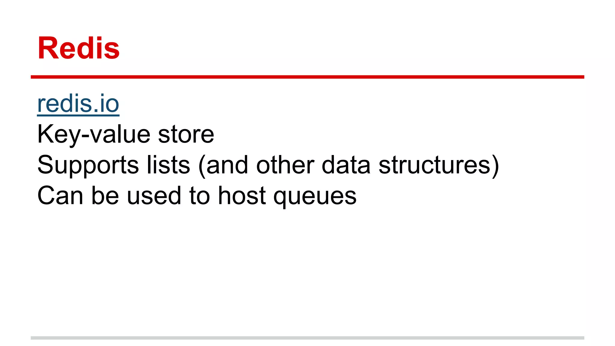 Task queuing with redis and rq | PPTX