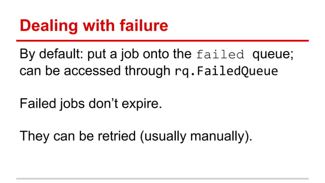 Task queuing with redis and rq | PPTX