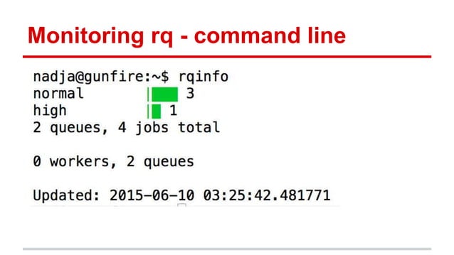 Task queuing with redis and rq | PPTX