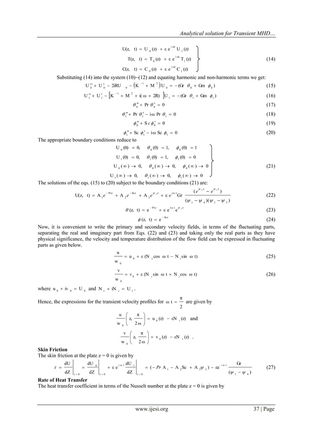 Analytical solution for Transient MHD flow through a Darcian porous regime in a Rotating System ...
