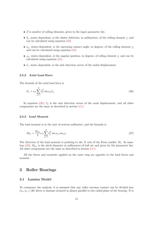 Formulations of Calculating Load Forces for Universally Loaded Bearings ...