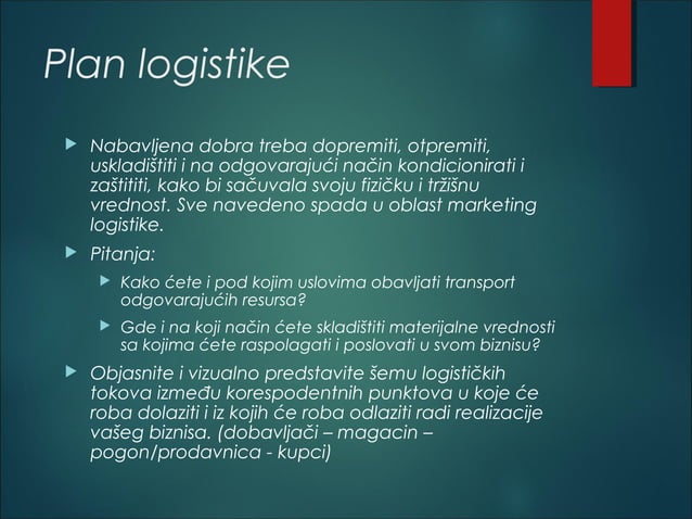 Biznis plan III | PPT