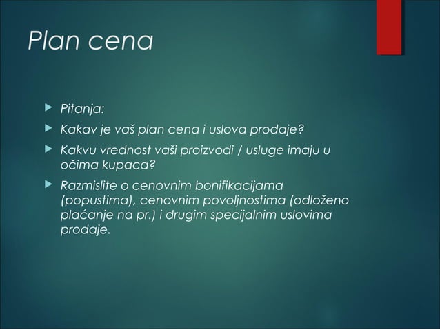 Biznis plan III | PPT