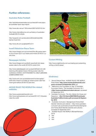 Aussie Rules the World Published Guide | PDF