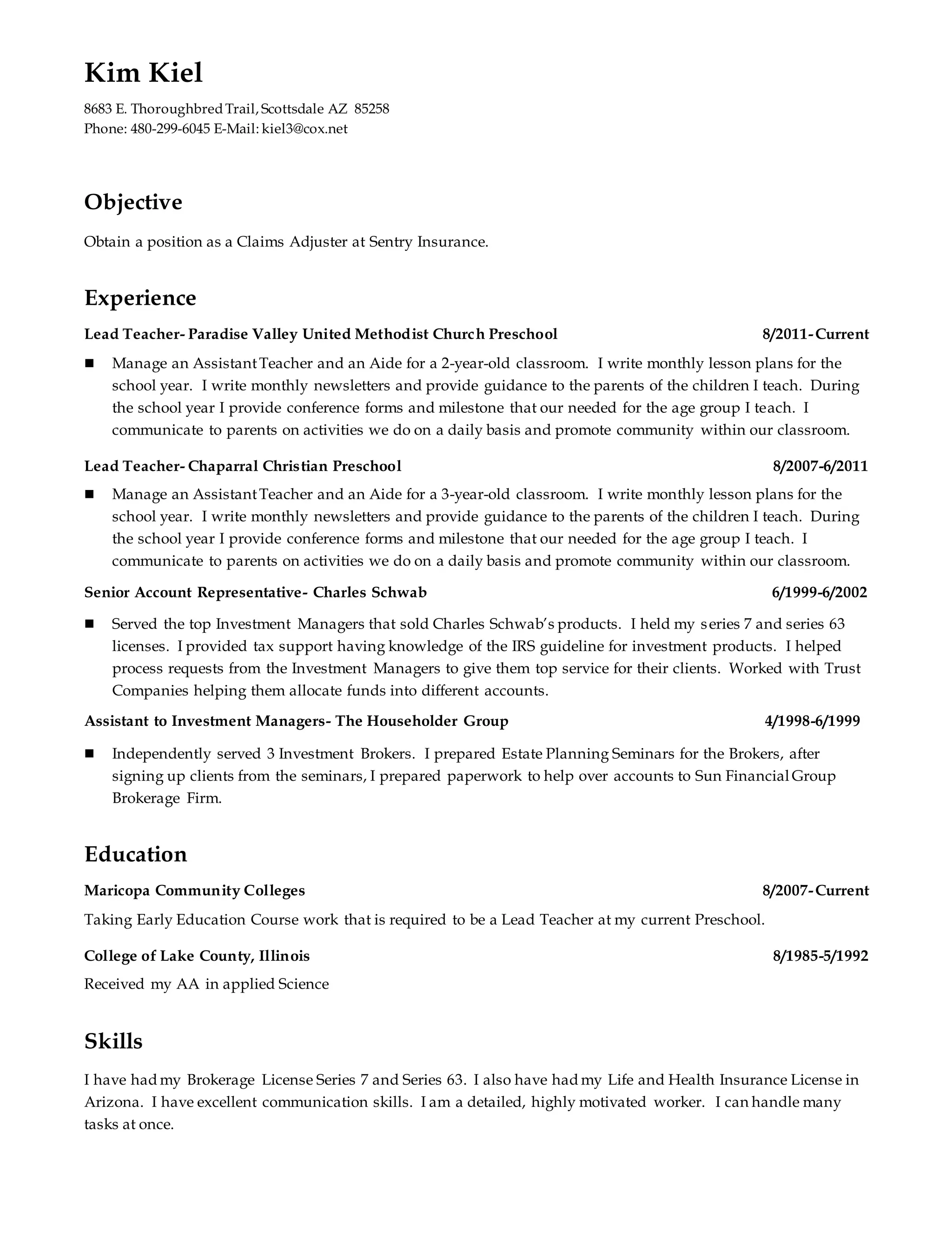 kims resume | DOCX