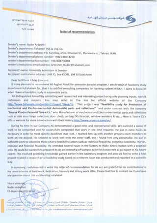 Recommendation letter-work experience | PDF