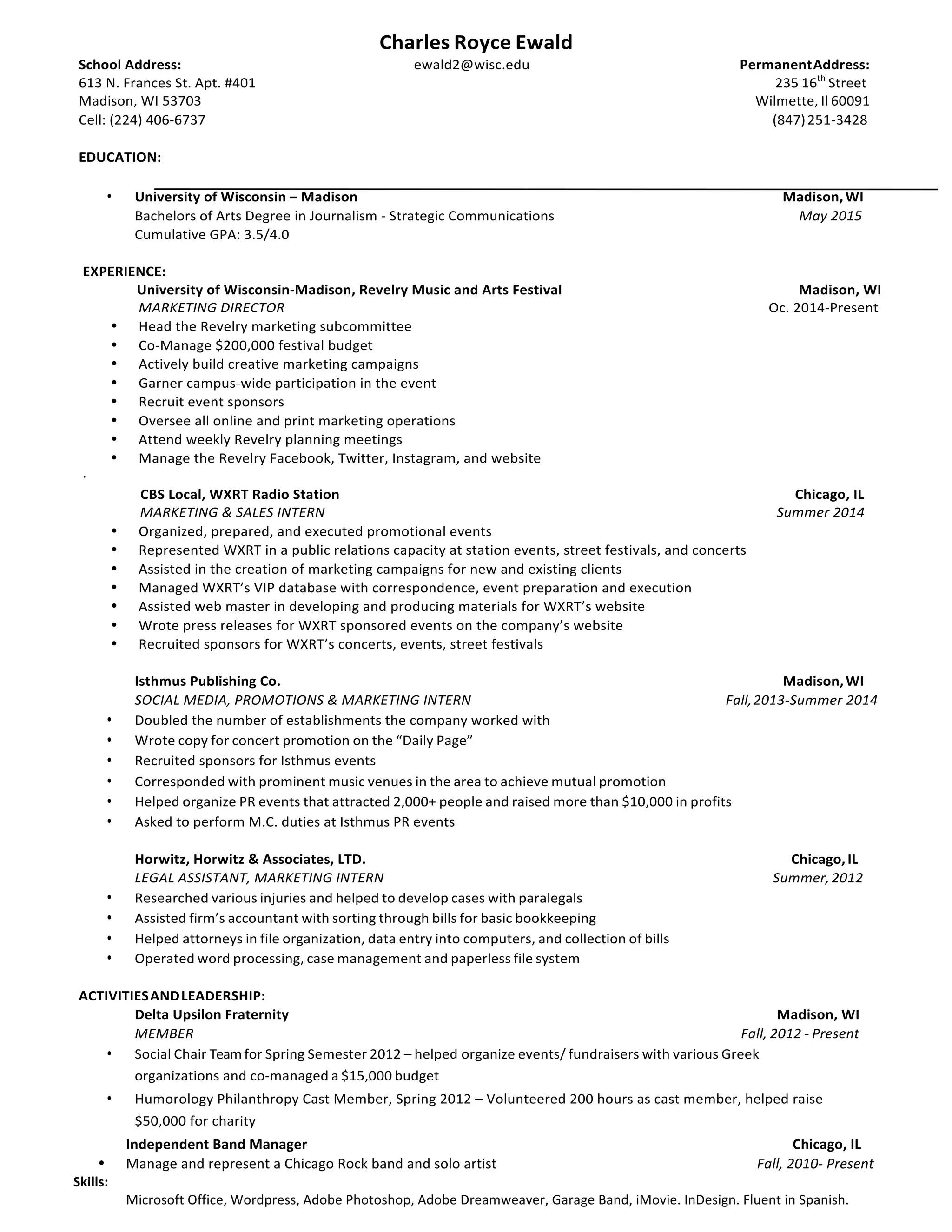 Charles Ewald - Resume | PDF