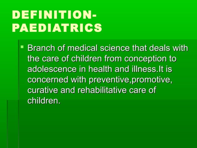 Introduction to Paediatric Nursing | PPT