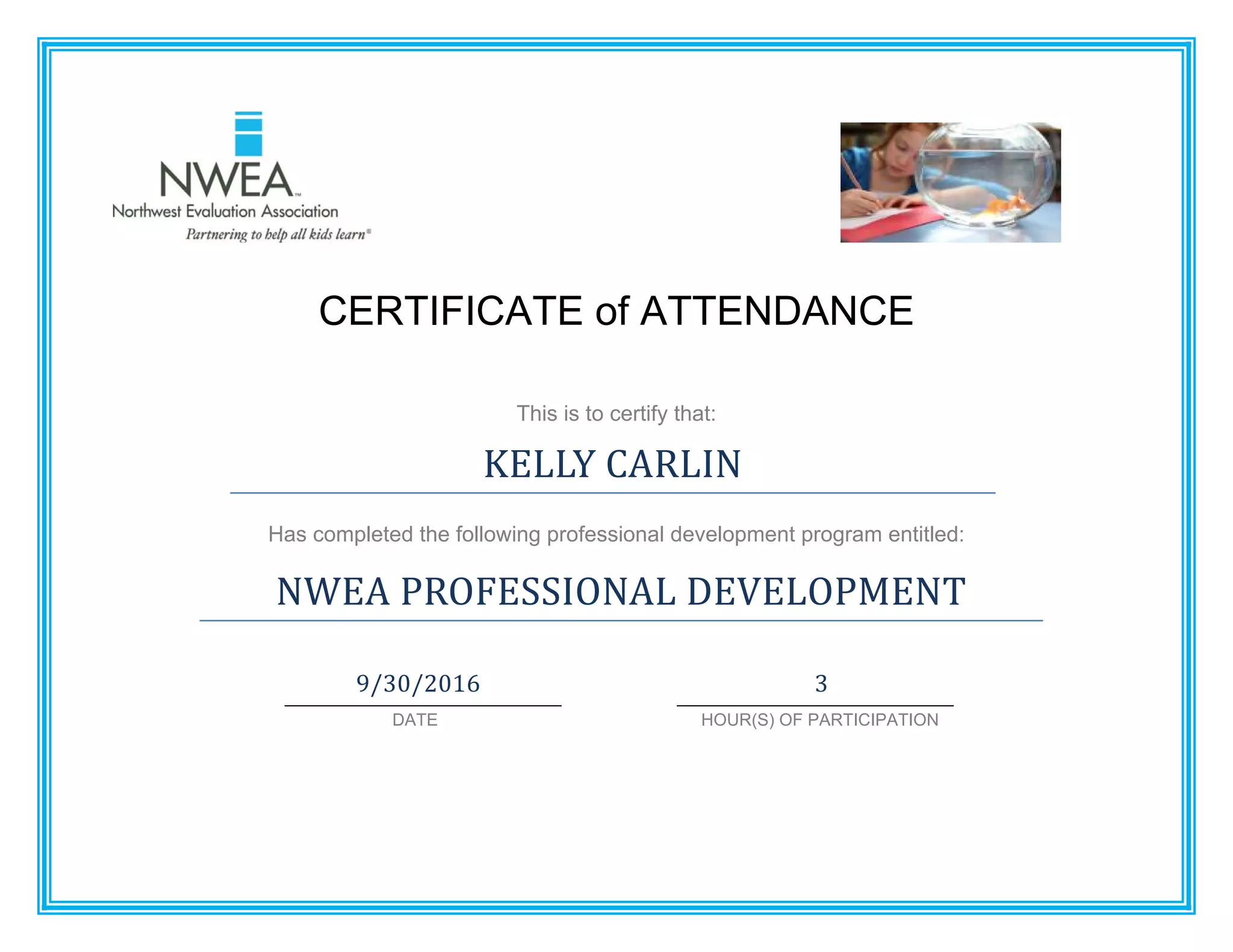 NWEA certificate | PDF