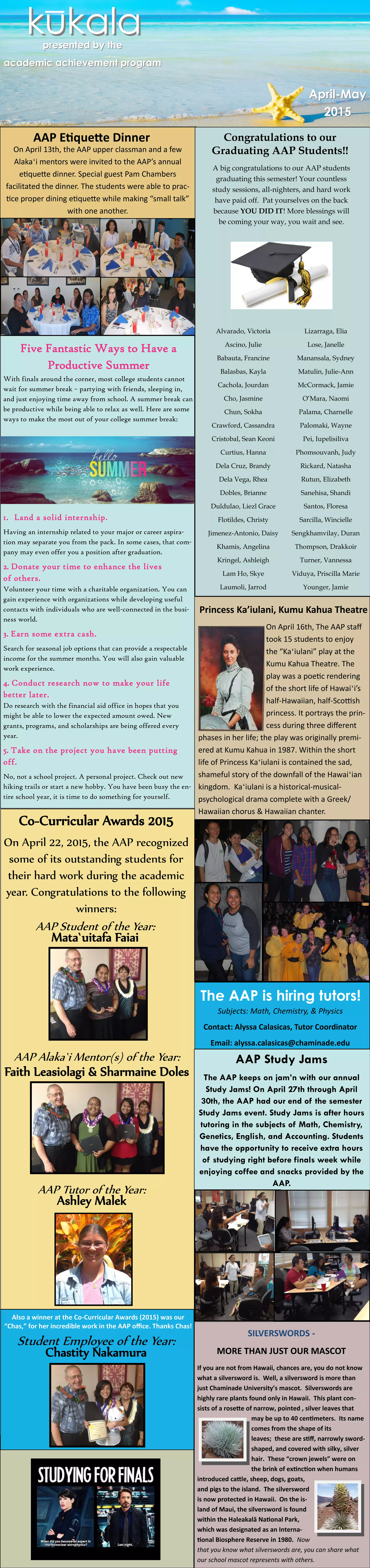 AAP Maypril Newsletter | PDF