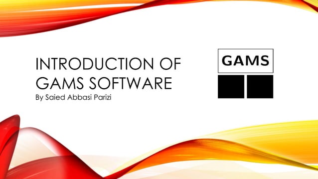 Introduction of GAMS Software | PDF