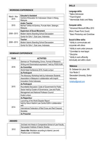 ANDINI RACHMAWATI -CV | PDF | Professional School | Postgraduate Education