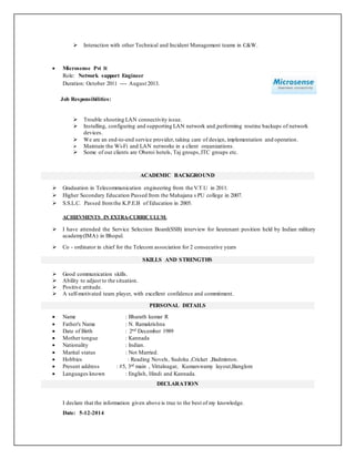 Bharath resume | PDF