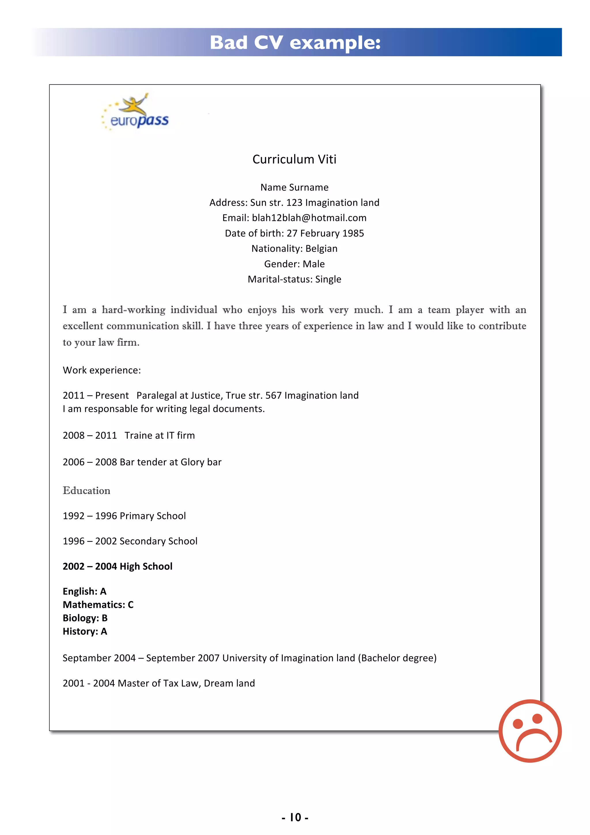 Guidelines for CV Preparation (NATO) | PDF