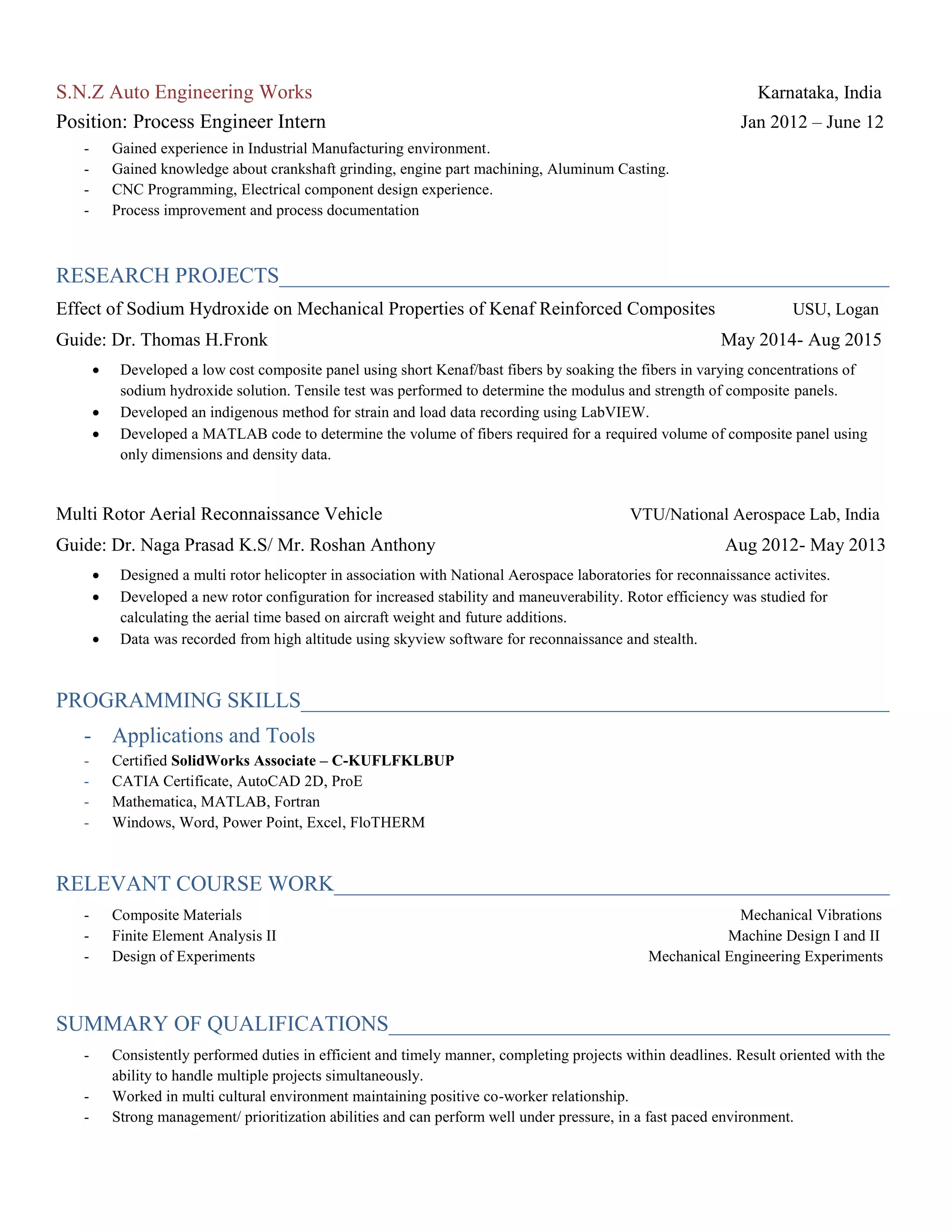 Resume2 | PDF