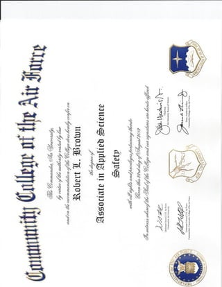 CCAF - Associates Degree - Safety | PDF